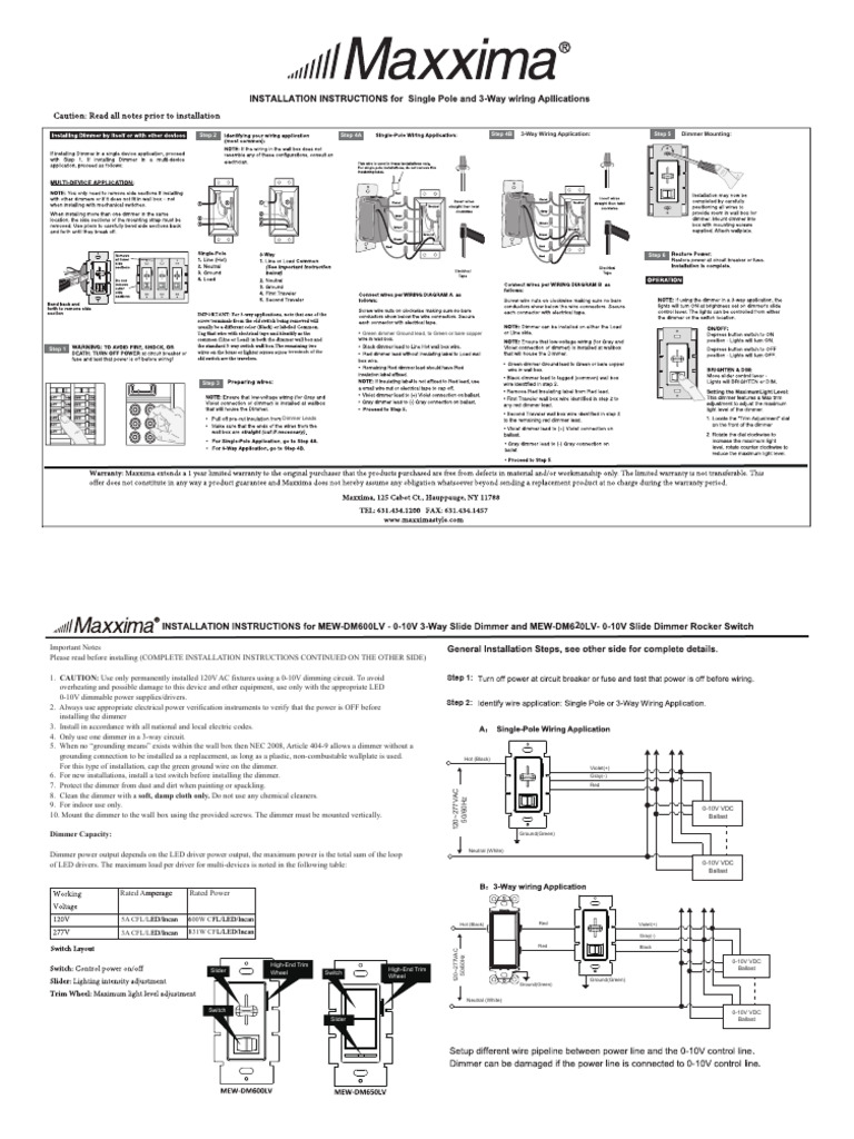 Maxxima - manual de instalación | PDF | Mains Electricity | Equipment