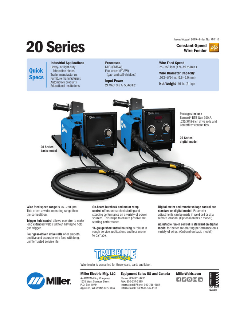 20 Series Constant-Speed Wire Feeder | PDF | Electrical Connector ...