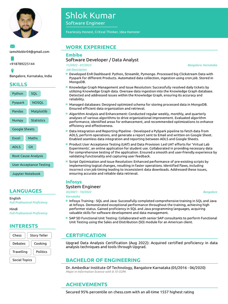 Shlok's Resume | PDF | Apache Spark | Databases