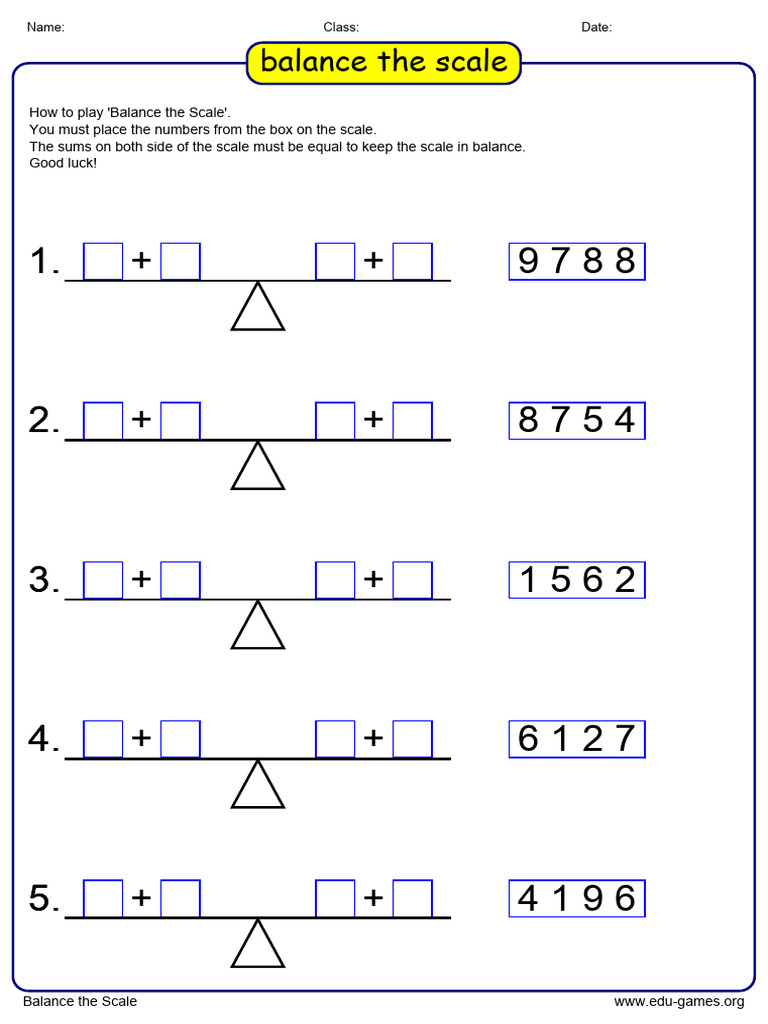 Balance Scale | PDF