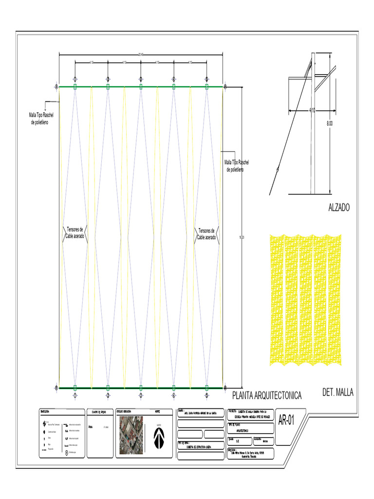 Plano Arquitectónico y Detalles de Malla | PDF