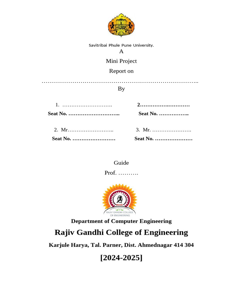 TE Mini Project (1) | PDF