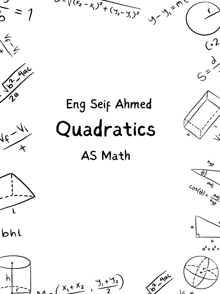 Black and White Minimalist Math Formula Blank Paper A4 Document | PDF