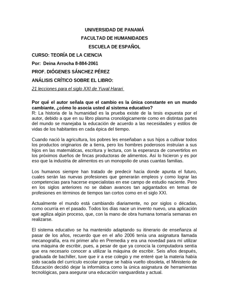 21 LECCIONES Del Siglo XXI de Yuval | PDF | Friedrich Engels | Plan de estudios