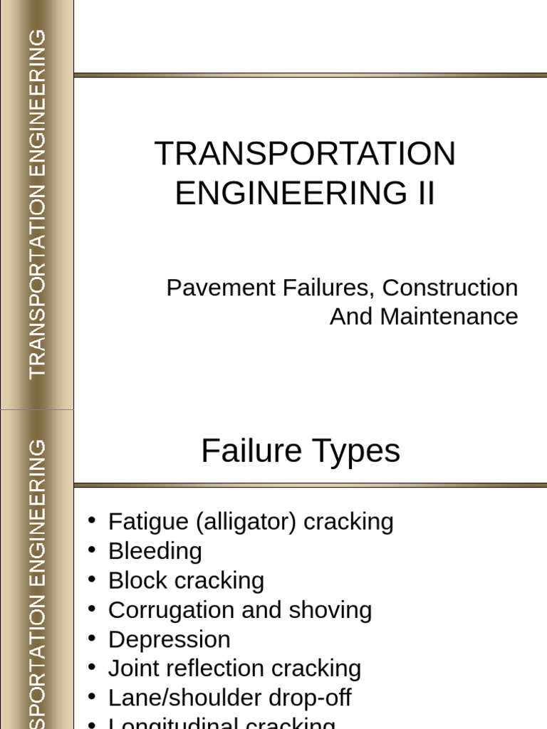 Pavement Failure, Construction and Maintenance | PDF | Road Surface ...