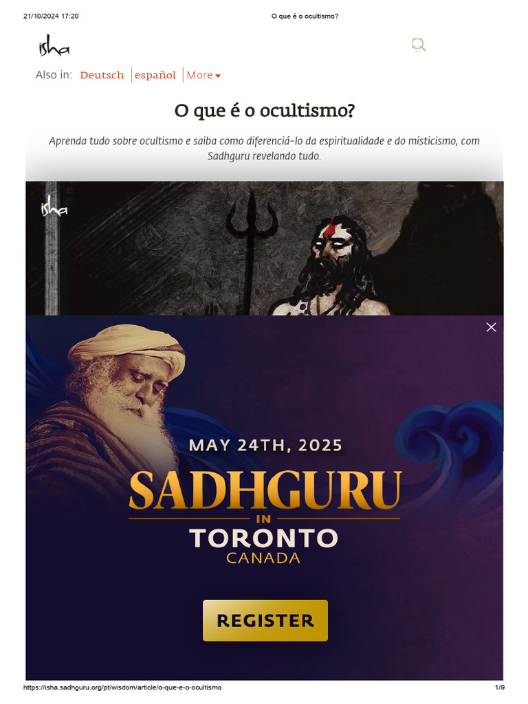 O que é o ocultismo | PDF | Misticismo | Oculto