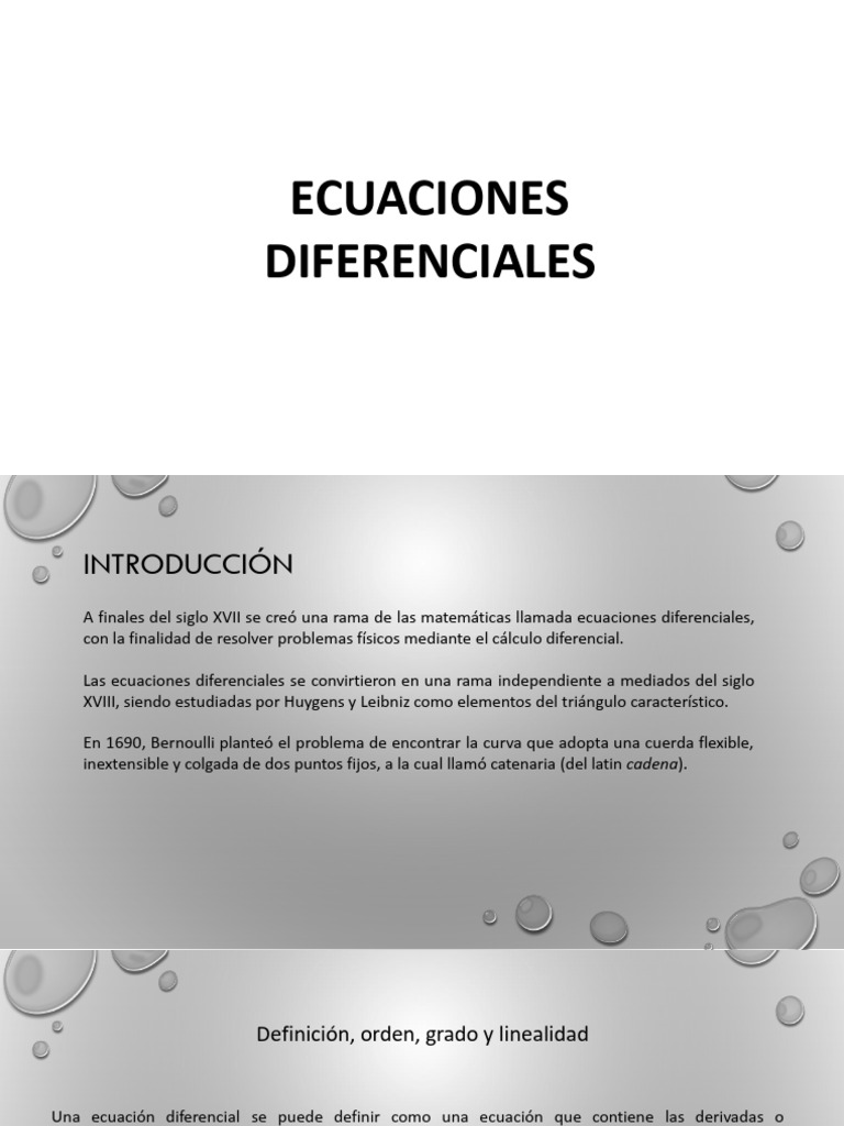 Introducción Ecuaciones Diferenciales | PDF | Ecuaciones | Ecuaciones diferenciales