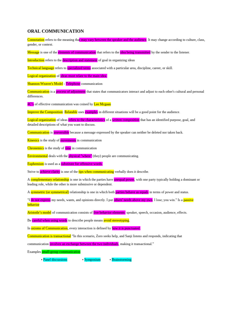 Reviewer Q1 Oral Comm Gen Bio | PDF | Communication | Optics