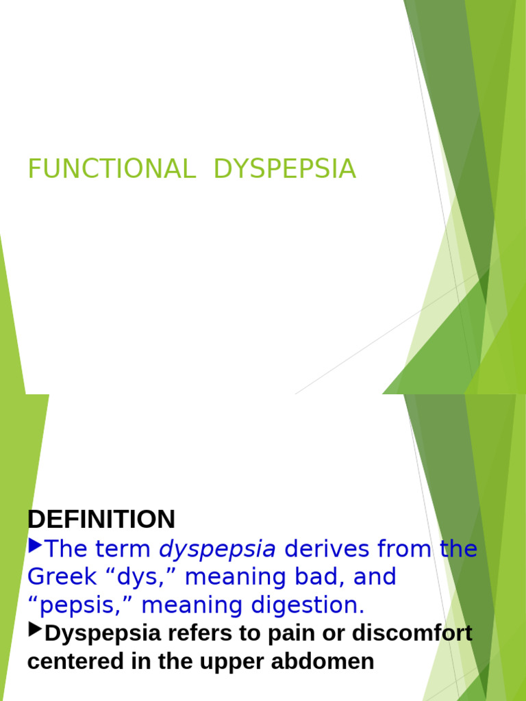 Approach To Dyspepsia | PDF | Indigestion | Gastroesophageal Reflux Disease