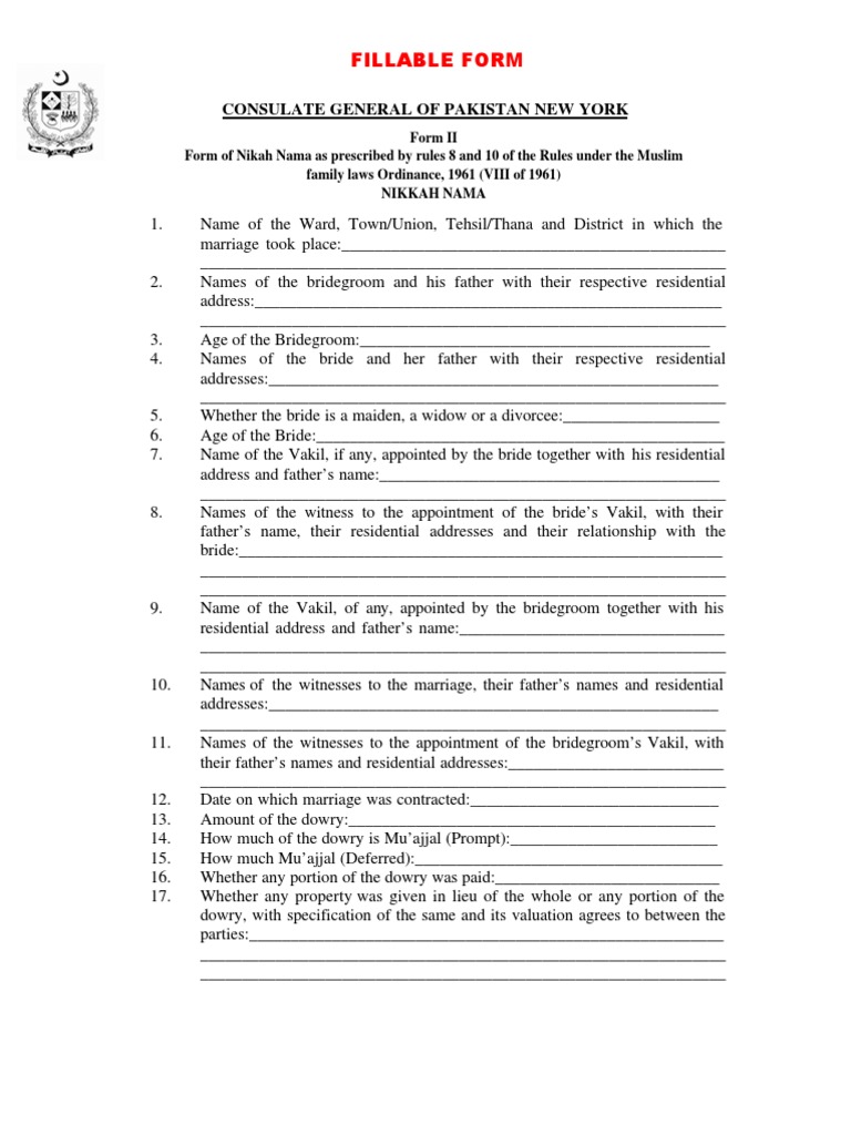 Fillable Form | PDF | Social Conventions | Marriage