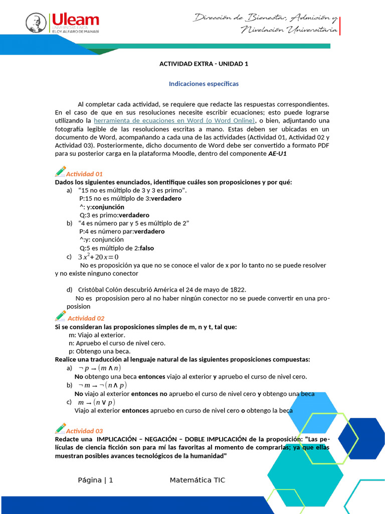 Tarea Extra de Matematica | PDF