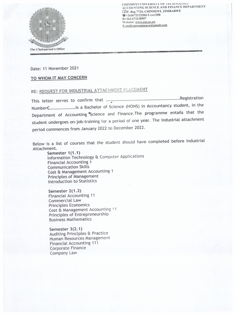 Attachment Letter | PDF