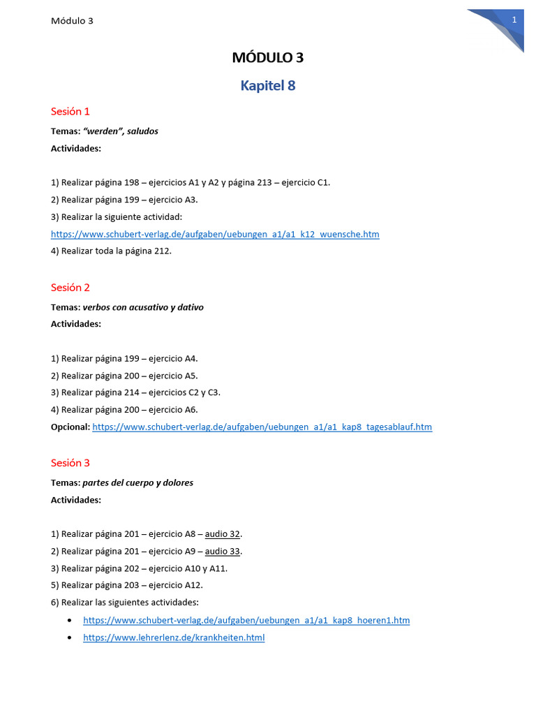 Modulo 3 - K8 1 | PDF