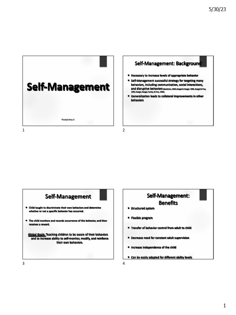 Self-Management Strategies for Children | PDF | Reinforcement | Empathy