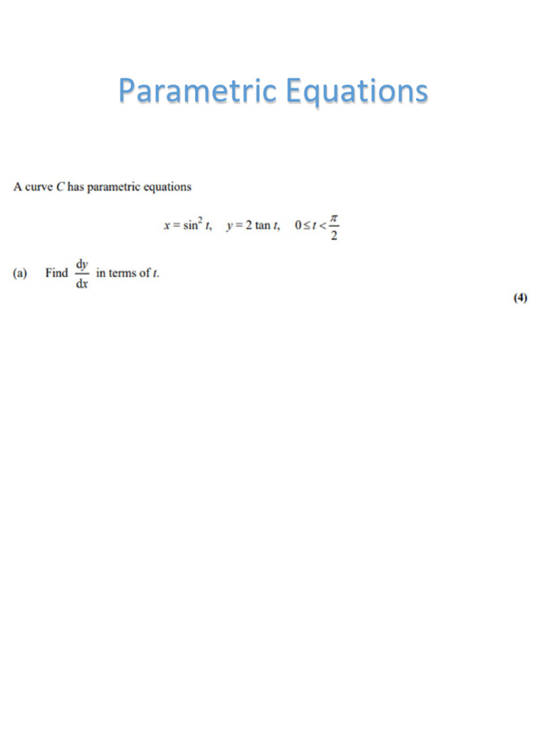 Parametric Equations | PDF