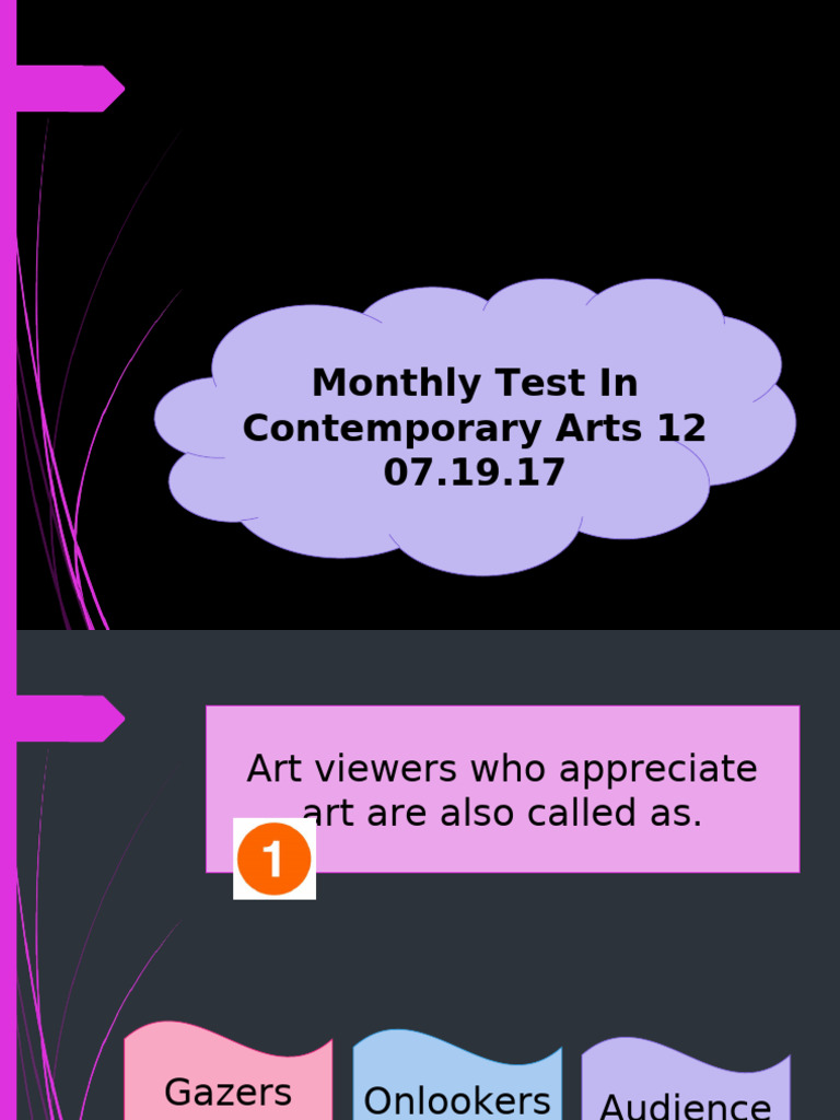 Contemporary Art Monthly Test (25items) | PDF | Impressionism | Style