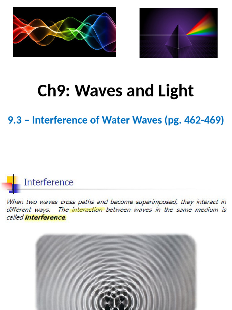 PP4 Interference of Water Waves 9 3 With Notes | PDF | Science ...