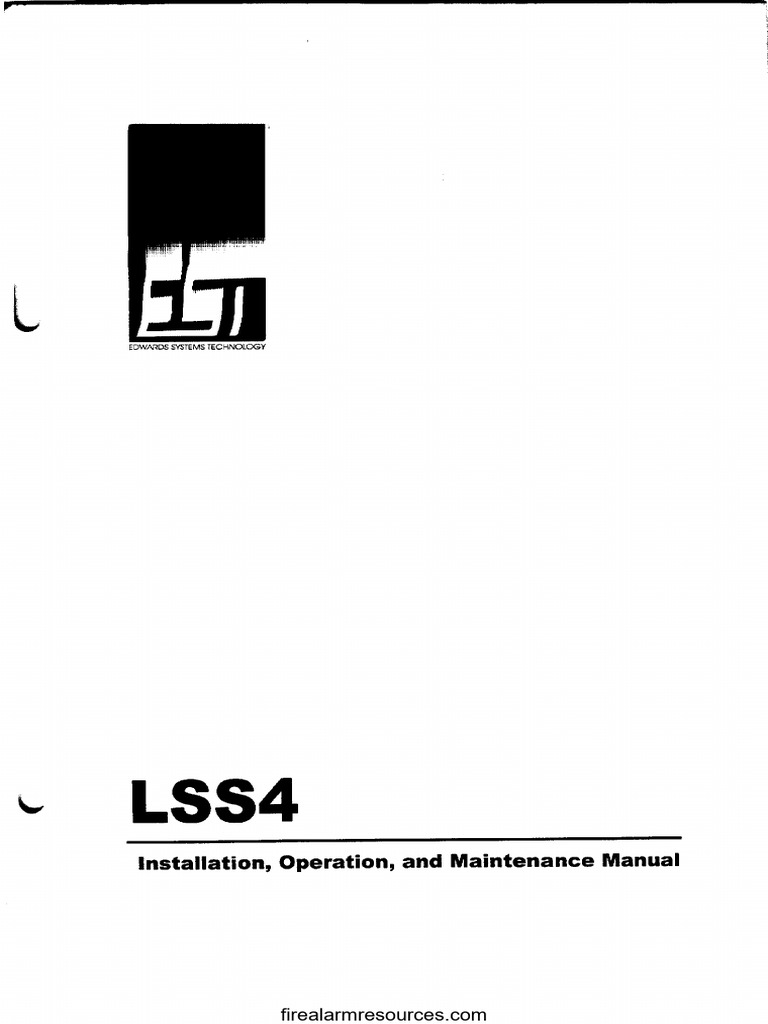 Est lss4 Installation Operating Manual 7425981630 | PDF