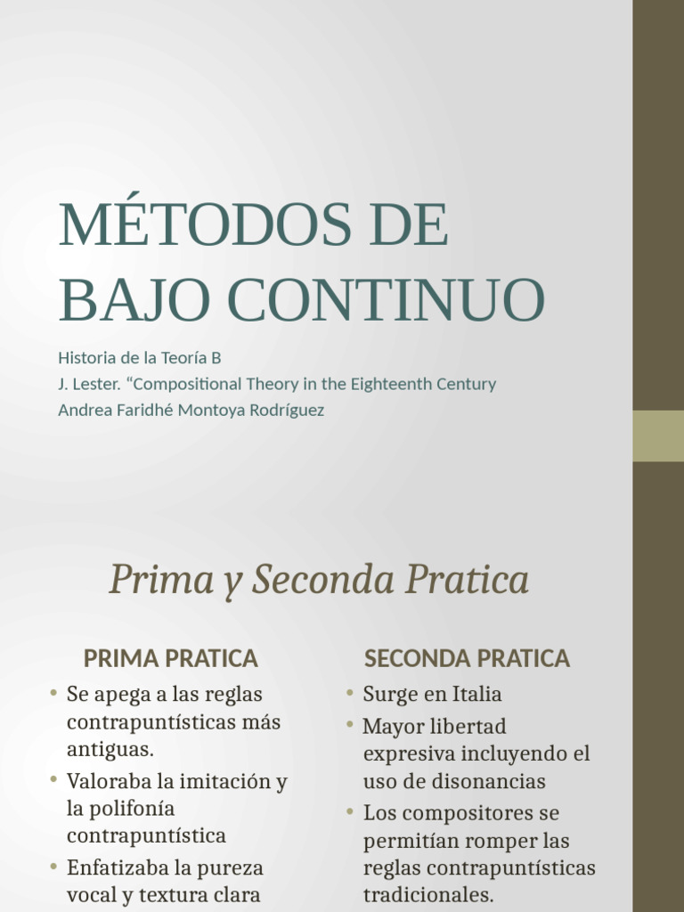 Métodos de Bajo Continuo | PDF | Acorde (Música) | Escala (música)