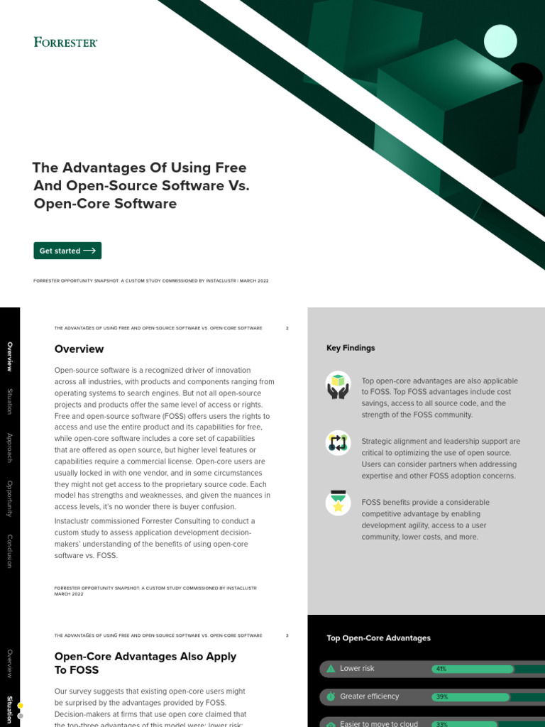 Instaclustr Forrester FOSS Vs Open Core | PDF | Open Source | Proprietary Software