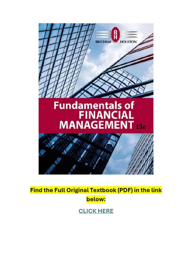 Fundamentals of Financial Management 15th Edition pdf | PDF | Capital Structure | Capital Budgeting