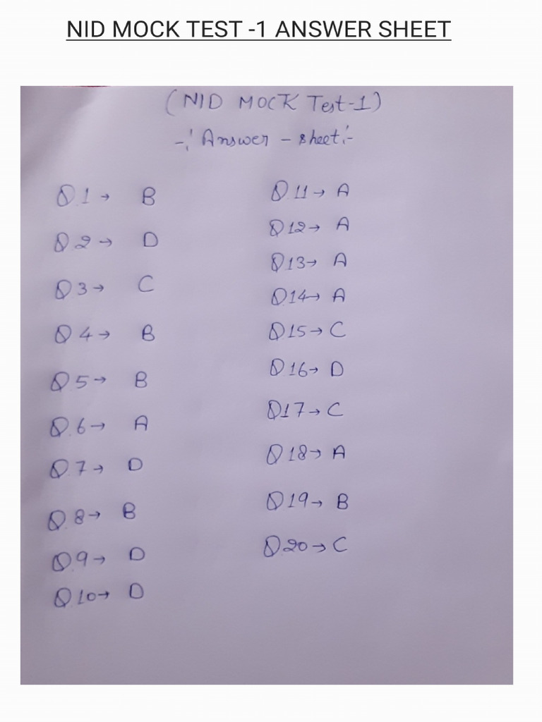 Nid Mock Test - 1 - 240802 - 213325 | PDF