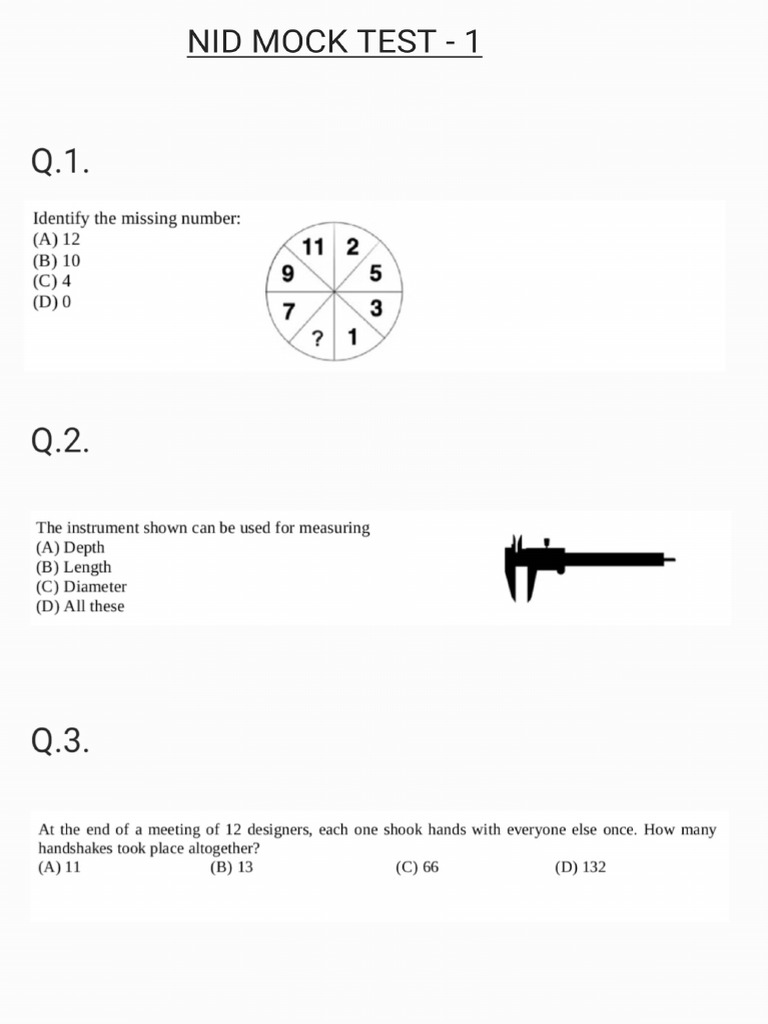 Nid Mock Test - 1 - 240802 - 213325 | PDF