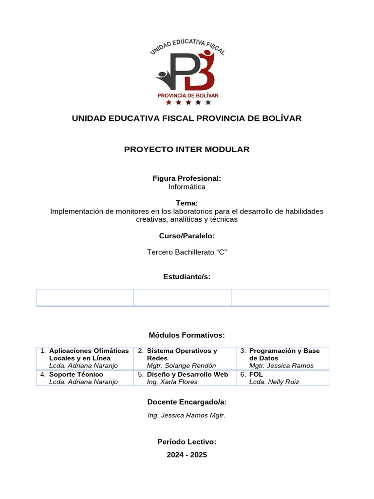 3ero C Formato Proyecto Intermodular | PDF | Hardware de la computadora | Red mundial