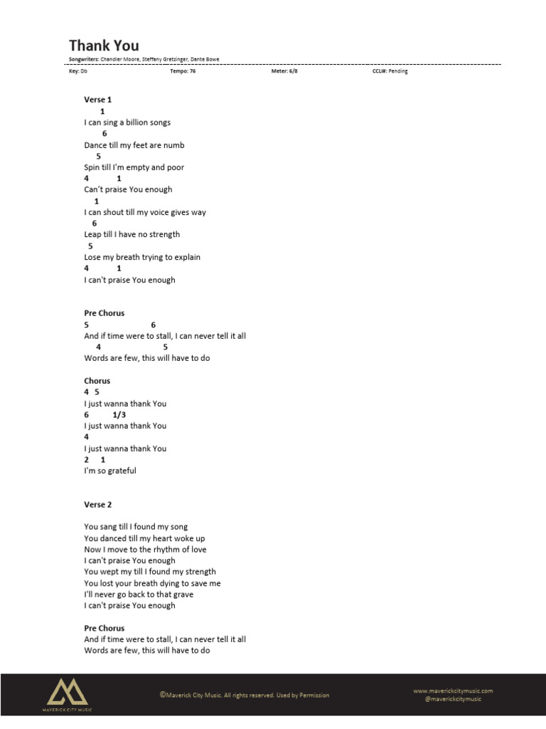 Mav City-Vol 3-Thank You-Db | PDF | Elements Of Music | Popular Music