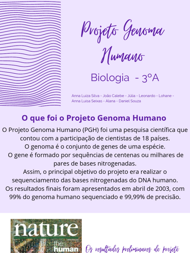 Projeto Genoma Humano | PDF | Genoma | Genética