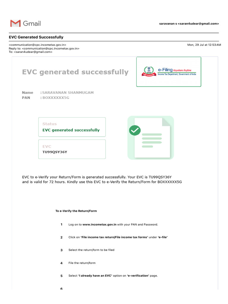 EVC Generated Successfully | PDF | Computer Security | Security