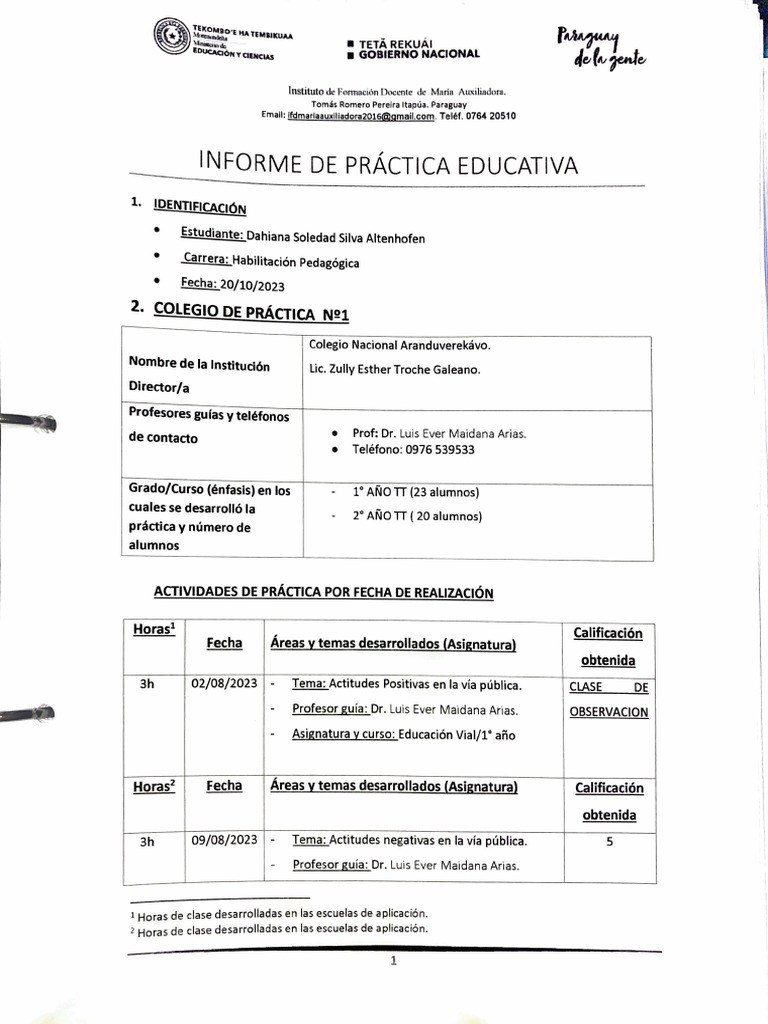informe 1 | PDF