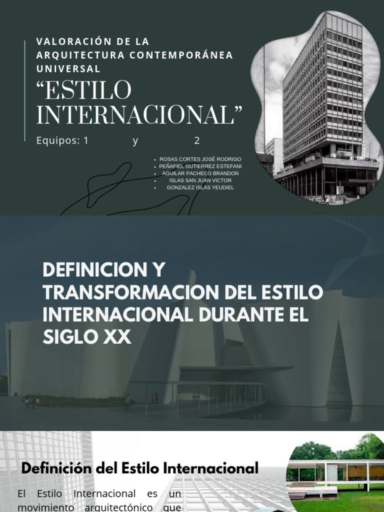 Estilo internacional | PDF | Diseño arquitectonico | Arquitectura
