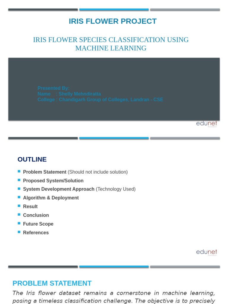 Shelly Mehndiratta IrisFlowerClassification | PDF | Machine Learning | Statistical Classification