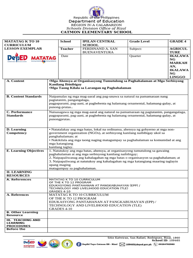CO1 Grade 4 EPP | PDF