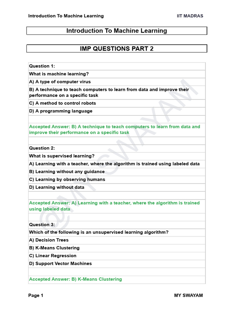 Introduction To Machine Learning PART 2 | PDF | Machine Learning | Cluster Analysis