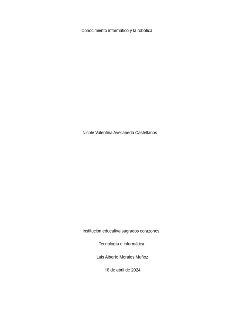 Informática y Robótica: Conocimientos Clave | PDF | Informática | Robótica