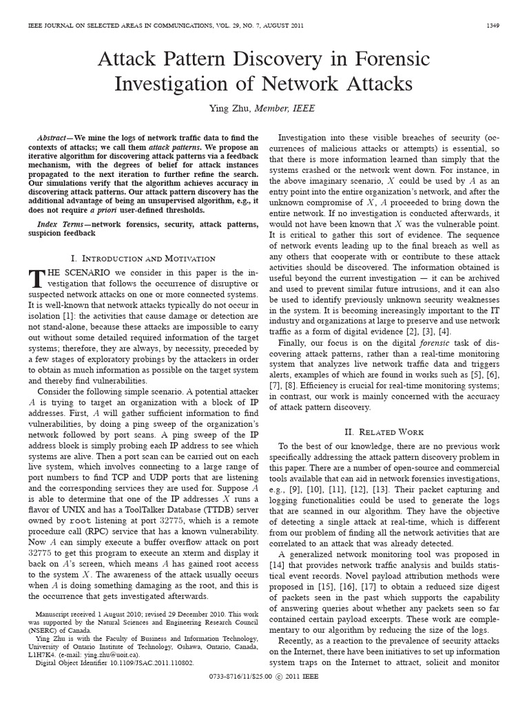 Attack Pattern Discovery in Forensic | PDF | Probability Distribution | Function (Mathematics)
