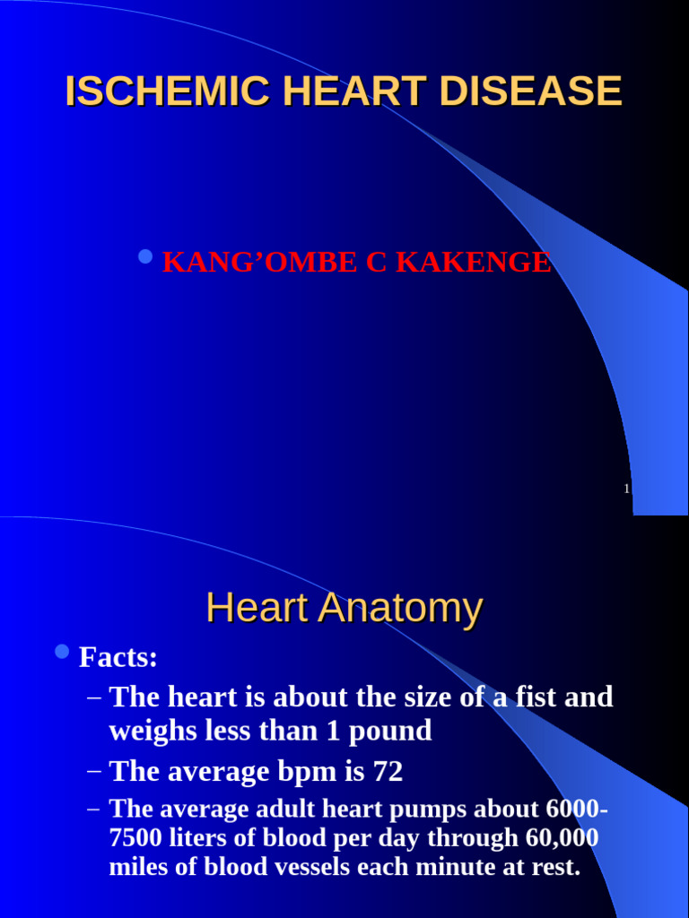 IschemicHeartDisease Lecture 2019 Oct | PDF | Heart | Myocardial Infarction