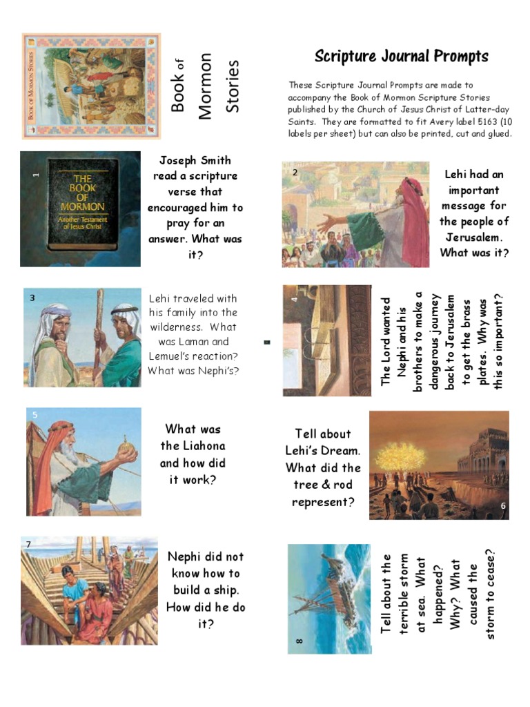 Book of Mormon Scripture Journal Prompts | The Church Of Jesus Christ ...