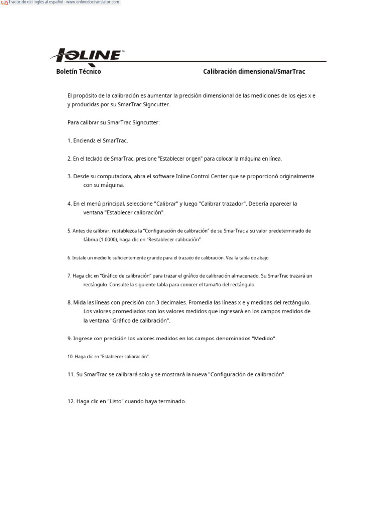Smartrac 100 Contour-Dimensional Calibration - En.es | PDF ...