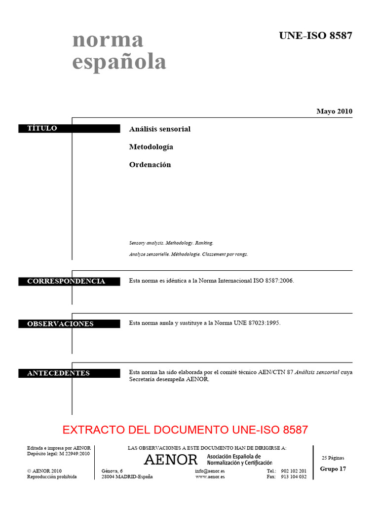 (Ex) Une-Iso 8587 2010 | PDF | Evaluación