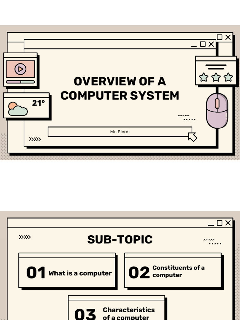 Week One Overview of Computer System | PDF | Computer Hardware | Malware
