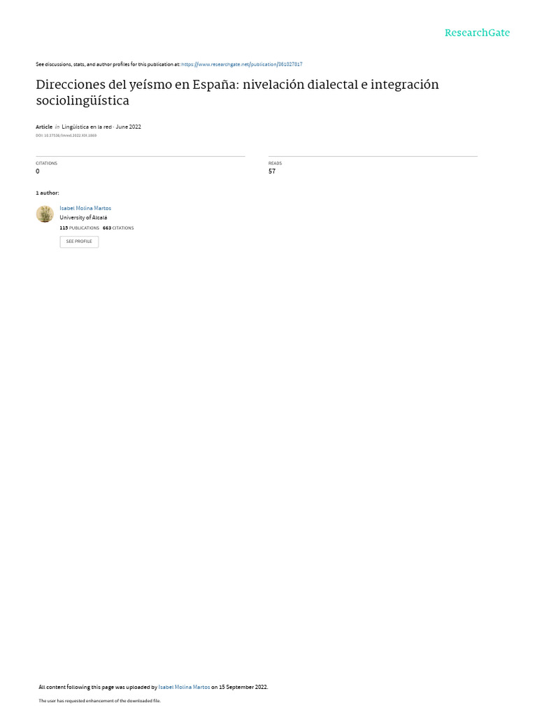 Yeísmo en España: Dialectos y Sociolingüística | PDF | Dialecto ...