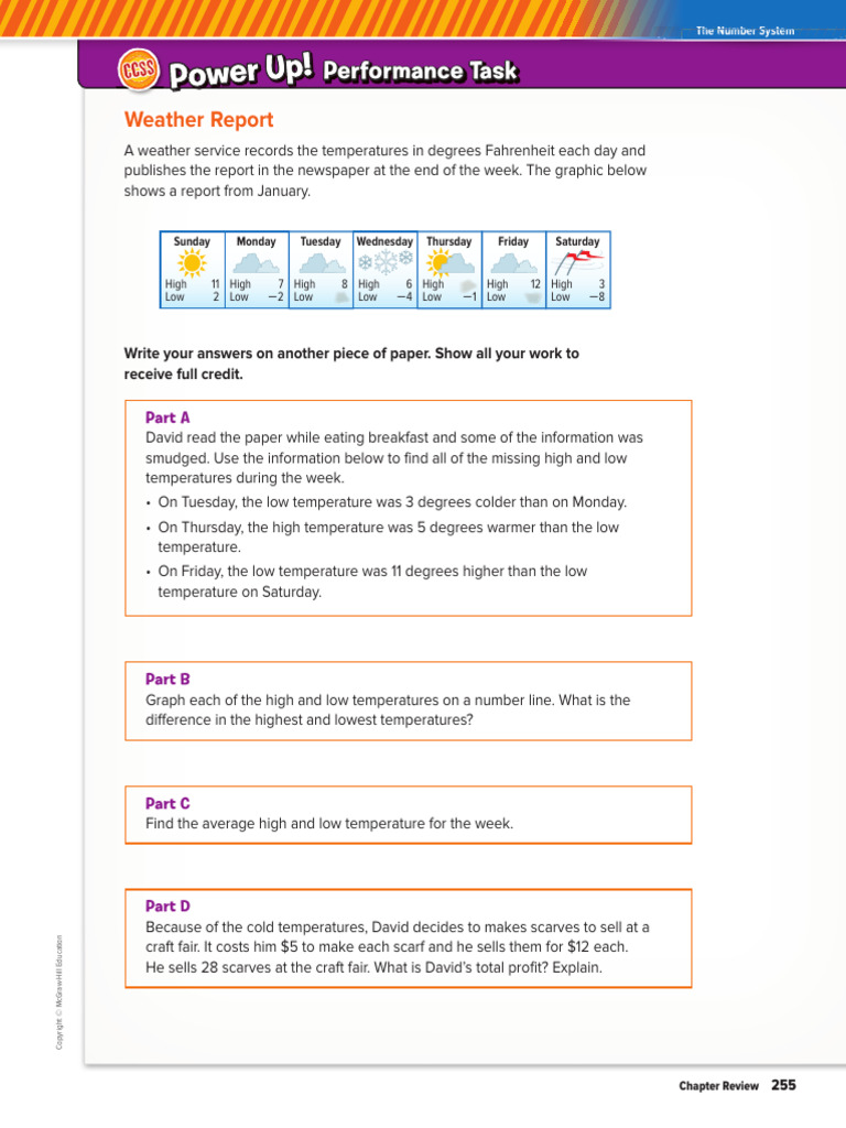 7 Math Chapter 3 Performance Task | PDF