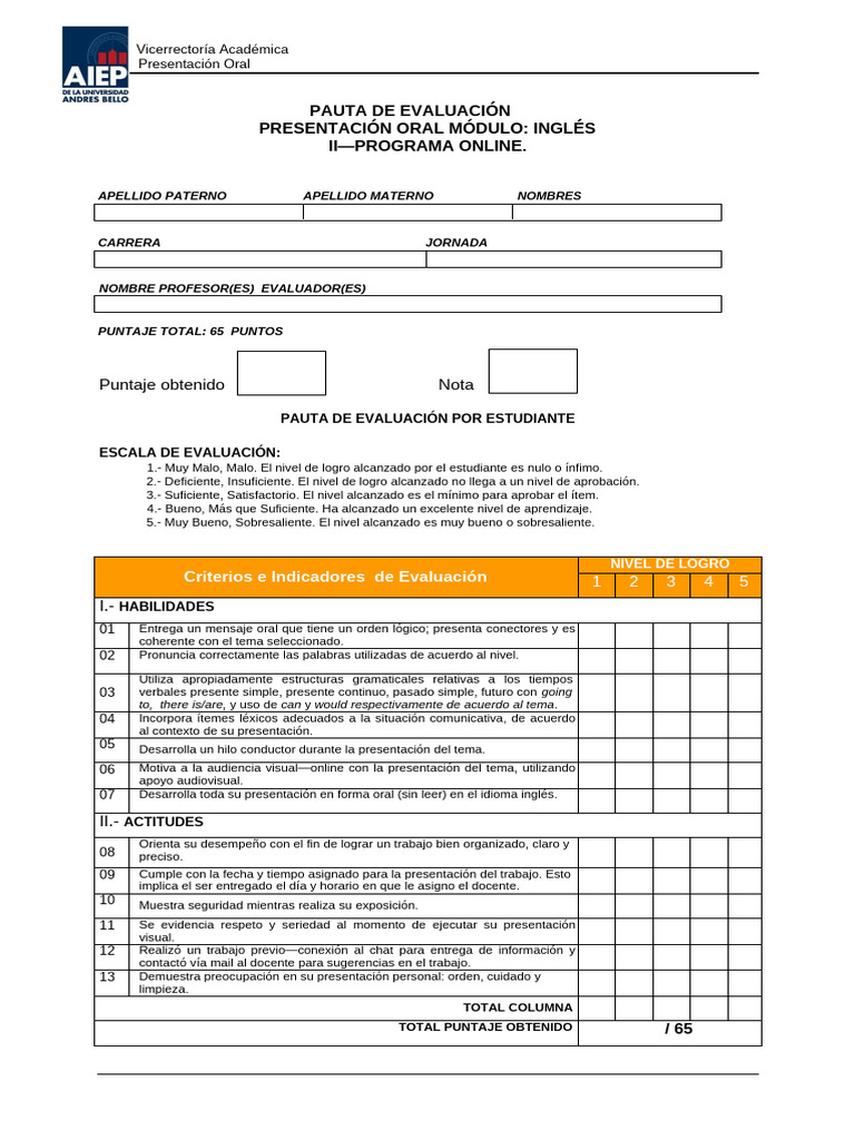 Documento Ingles 2 | PDF | Evaluación | Cognición
