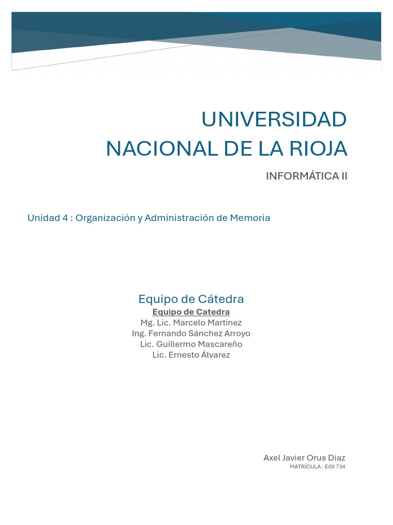 Unidad Nº4 Actividad - Axel Orus | PDF | Almacenamiento de datos de la computadora | Caché ...