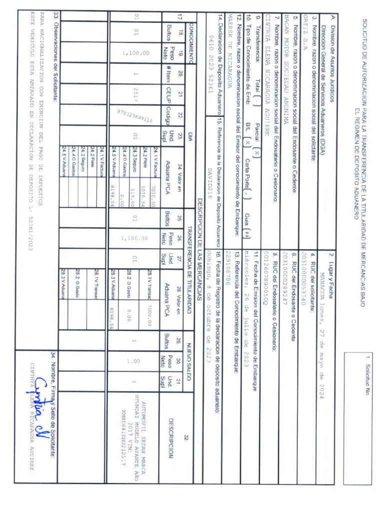Formato Endoso | PDF