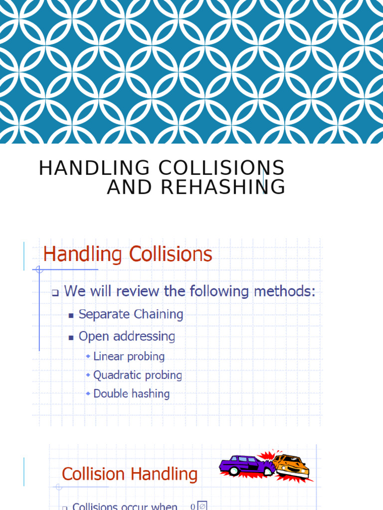 Handling Collisions And Rehashing Pdf Computer Programming Algorithms And Data Structures