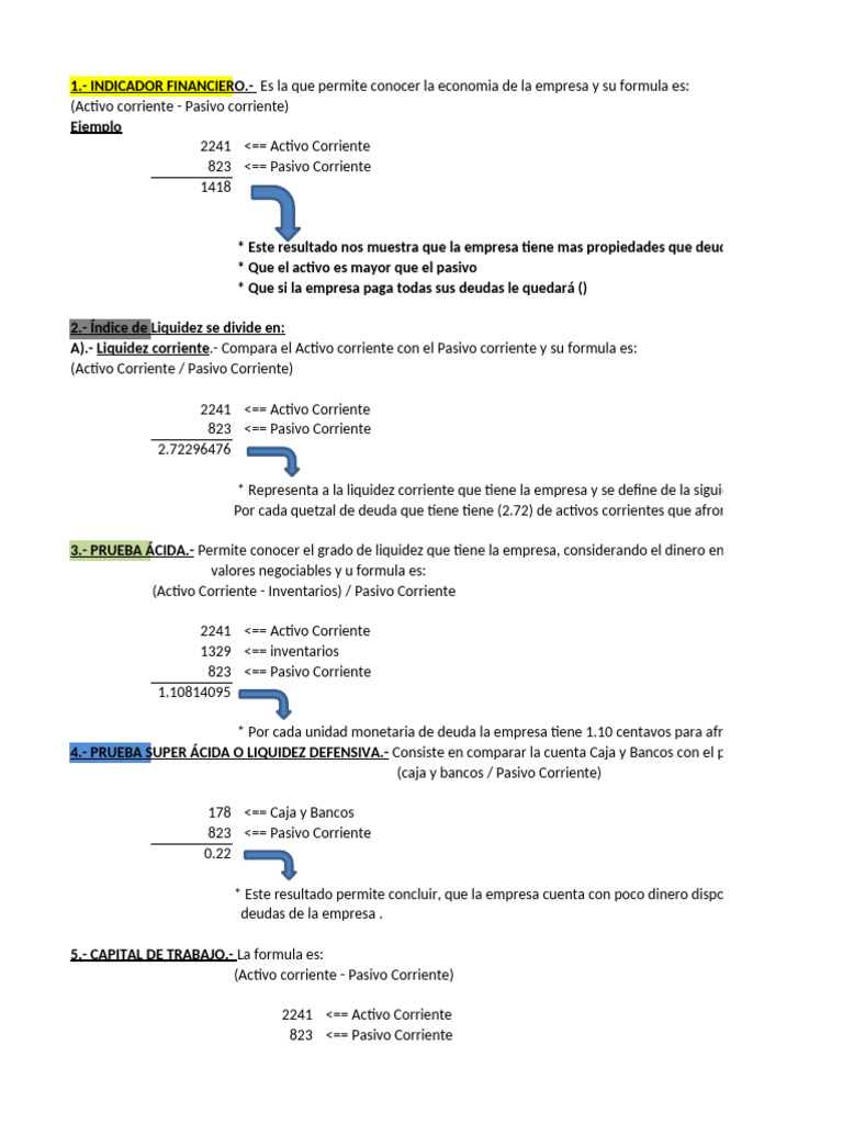 Calcular e Interpretar-Ratios-Financieros | PDF | Finanzas y dinero